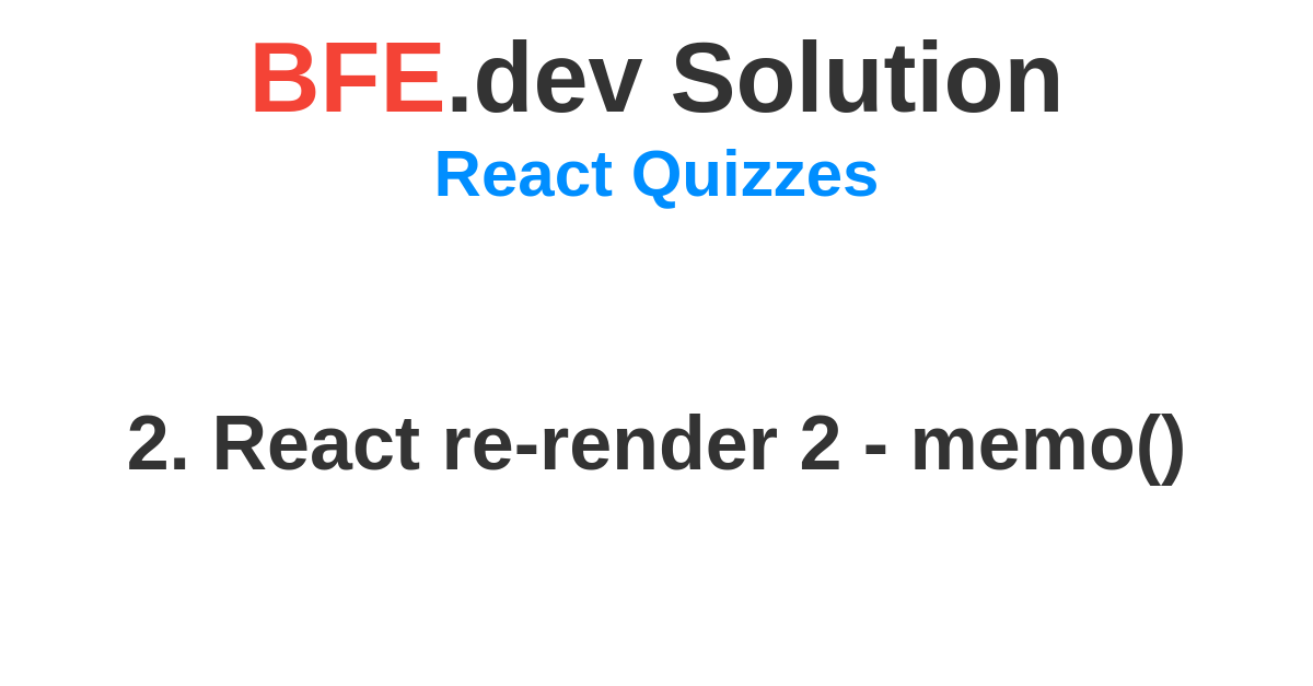 BFE.dev solution for React Quiz