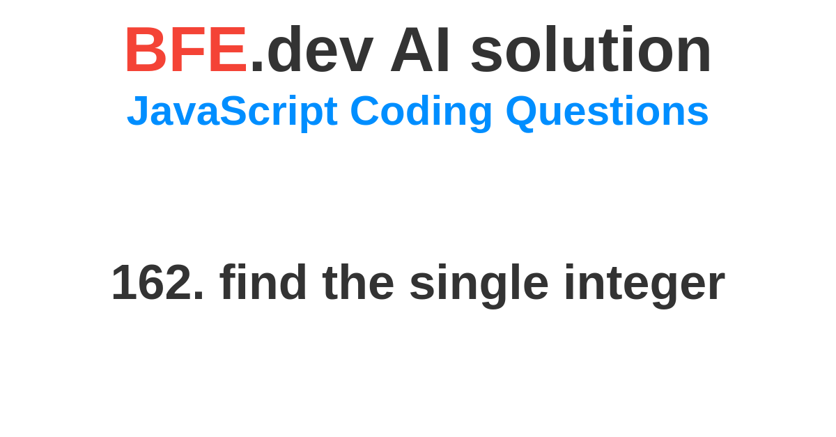 AI solution for JavaScript Coding Question on BFE.dev