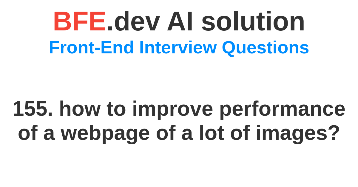 AI solution for Interview Question on BFE.dev