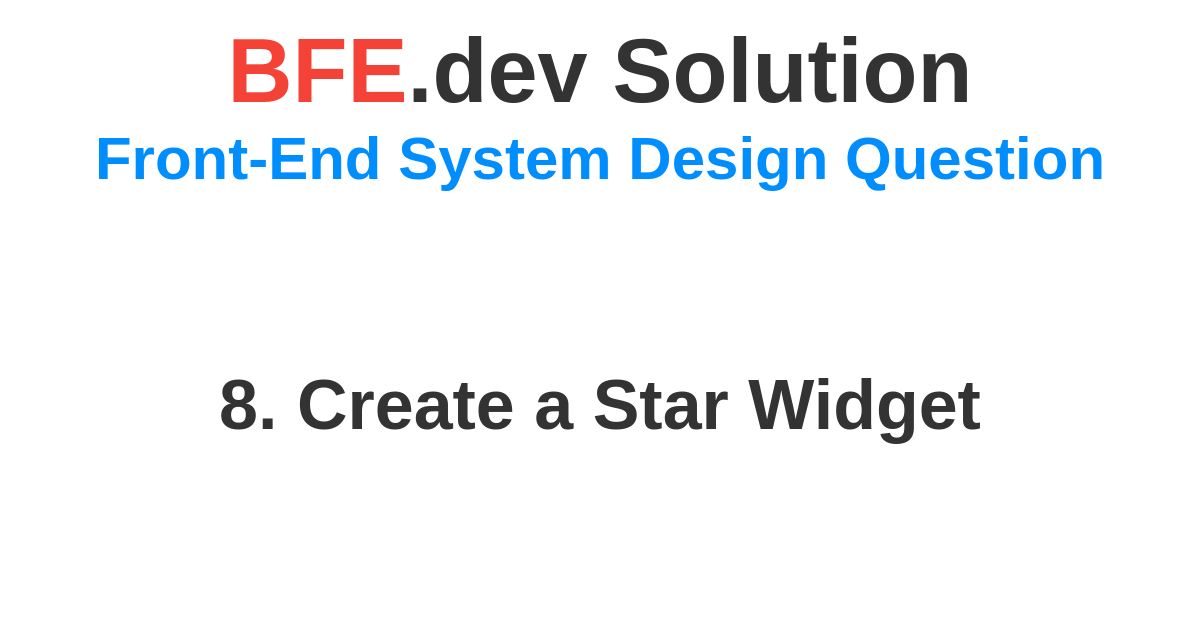 BFE.dev solution for System Design