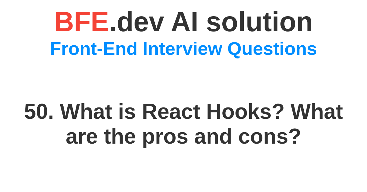 AI solution for Interview Question on BFE.dev