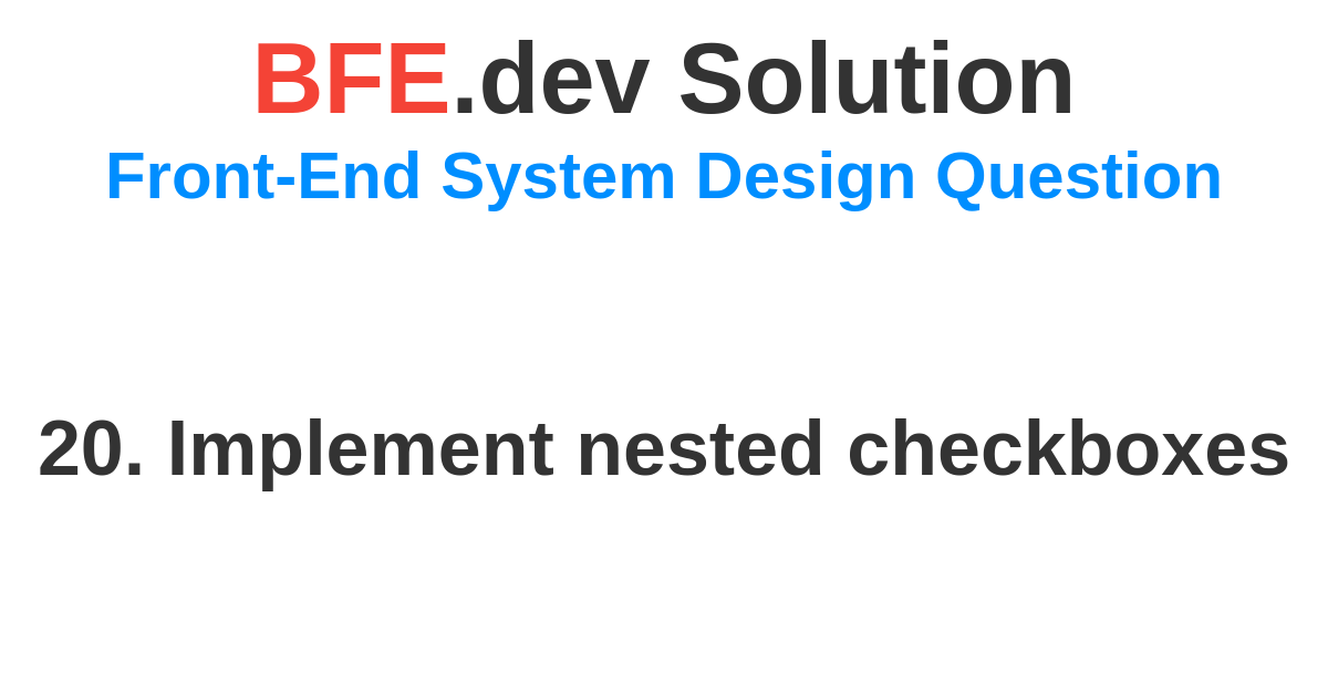 BFE.dev solution for System Design BFE.dev solution for System Design