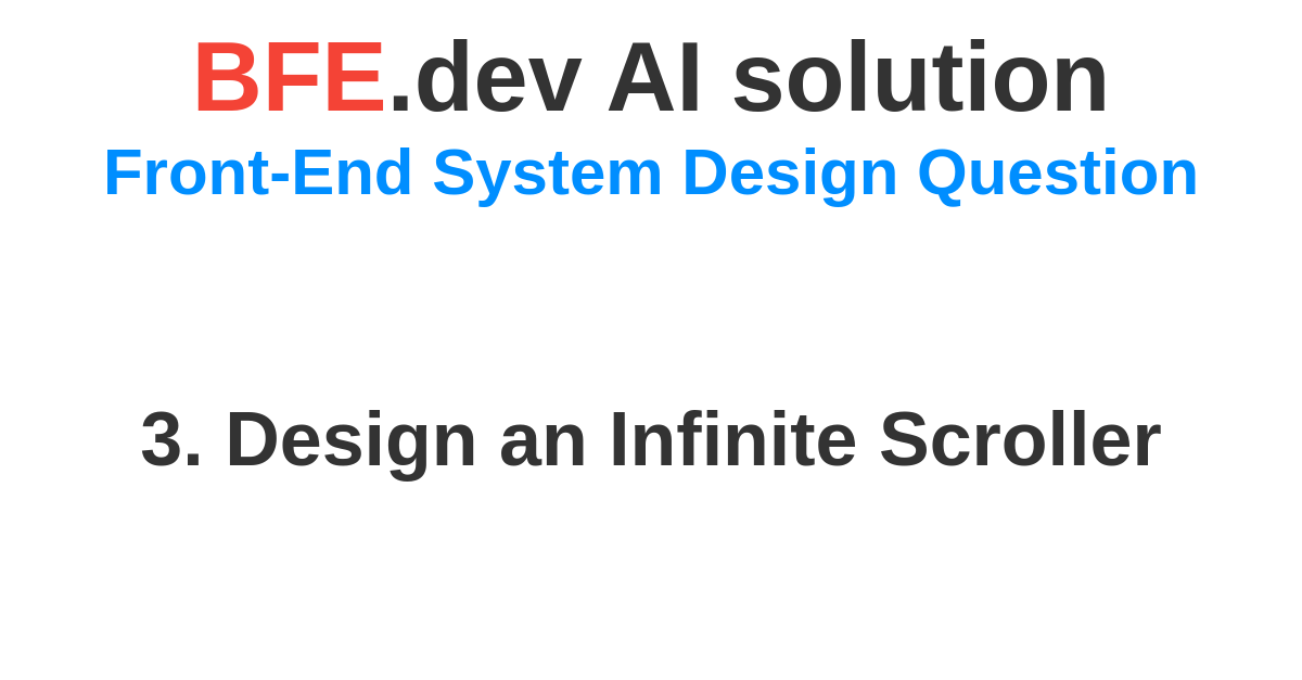 AI solution for System Design on BFE.dev