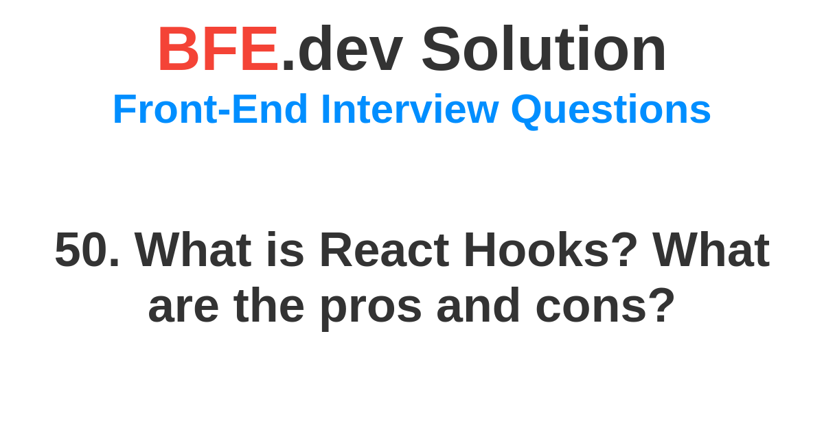 BFE.dev solution for Interview Question