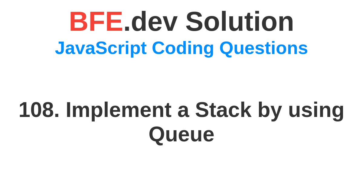 Bfedev Solution For Javascript Coding Question 