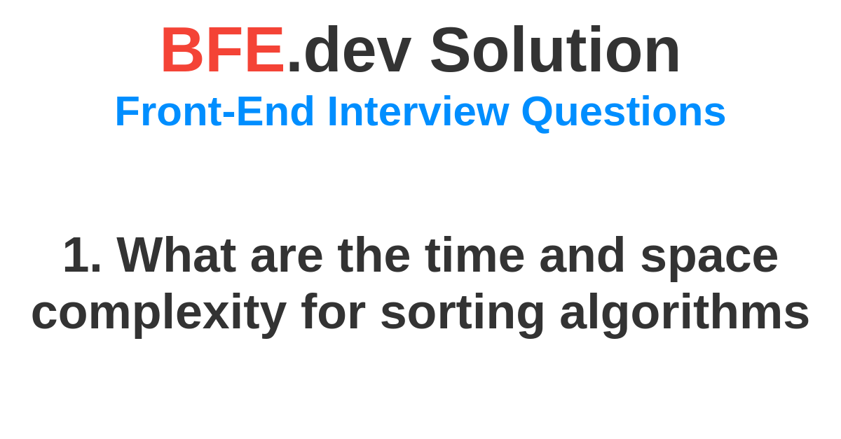 BFE.dev solution for Interview Question