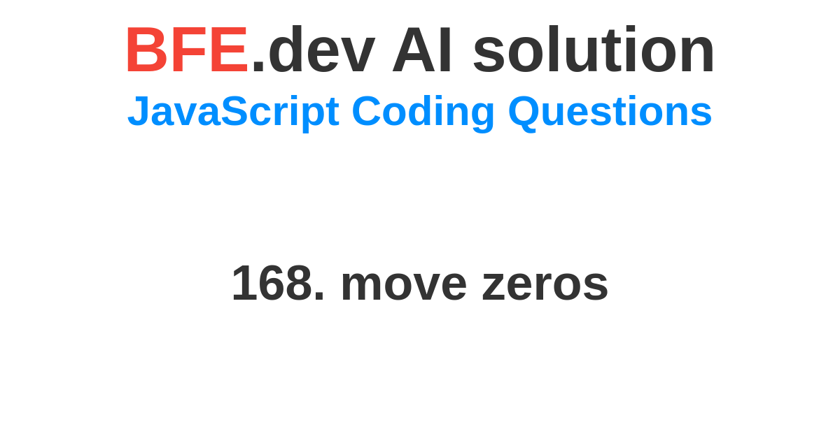 AI solution for JavaScript Coding Question on BFE.dev AI solution for JavaScript Coding Question on BFE.dev