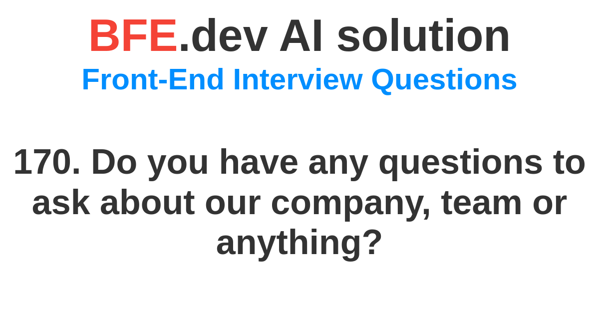 AI solution for Interview Question on BFE.dev