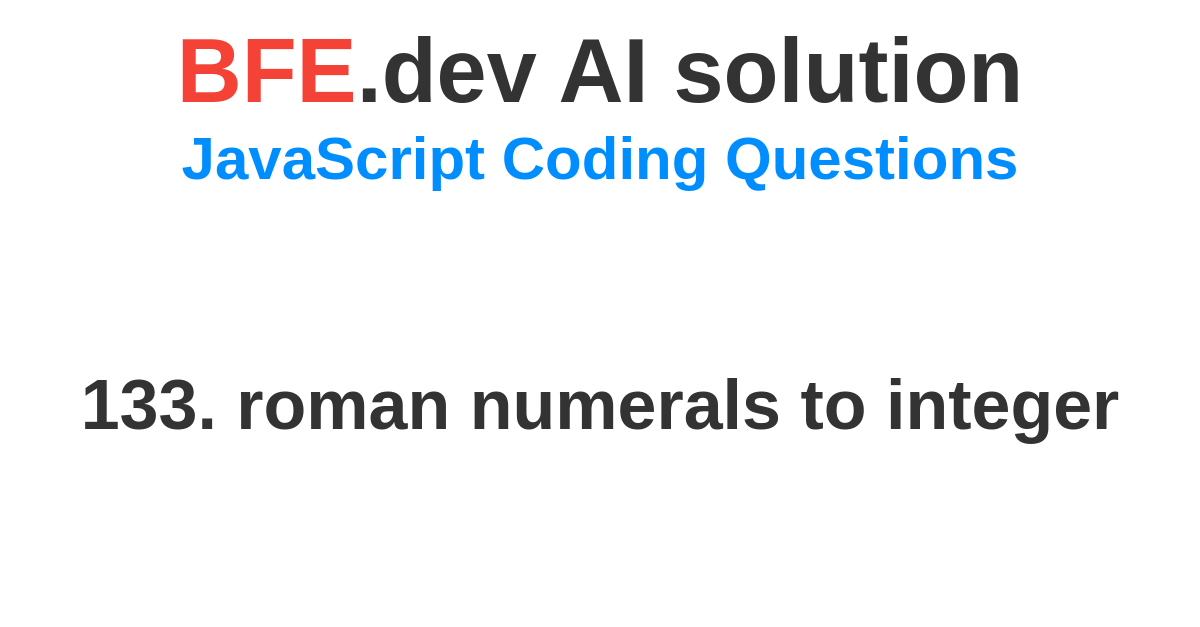 AI solution for JavaScript Coding Question on BFE.dev